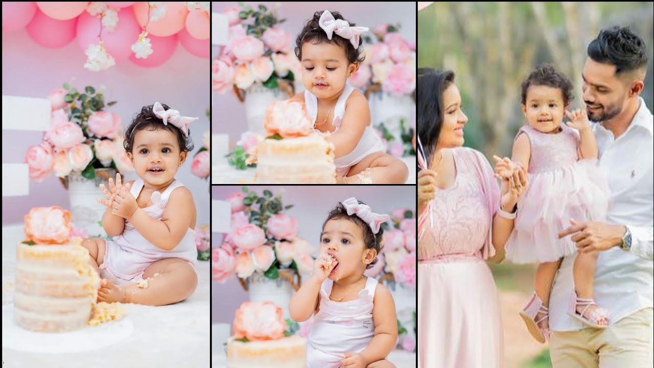 Dhananjaya De Silva Baby 1st Birthday Photoshoot _ Aanya De Silva Sri ...