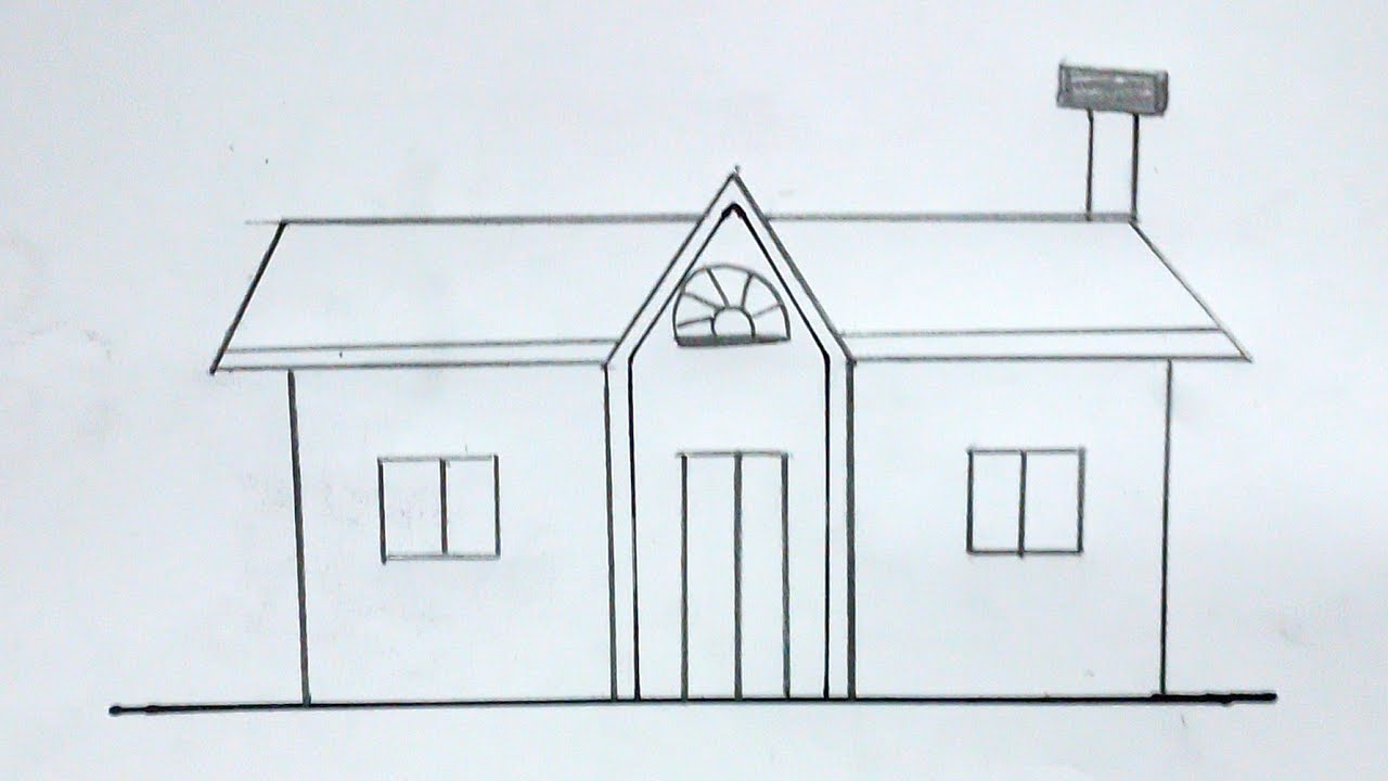 House Drawing / How to Draw a Simple House step by step Very Easy ...