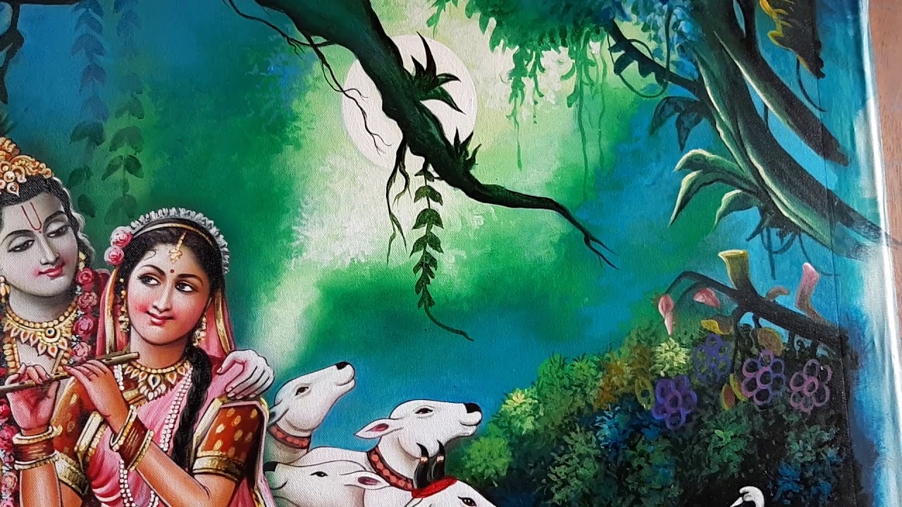 Ratha Krishna size 32x28 oil painting 16.5.19 - YouTube
