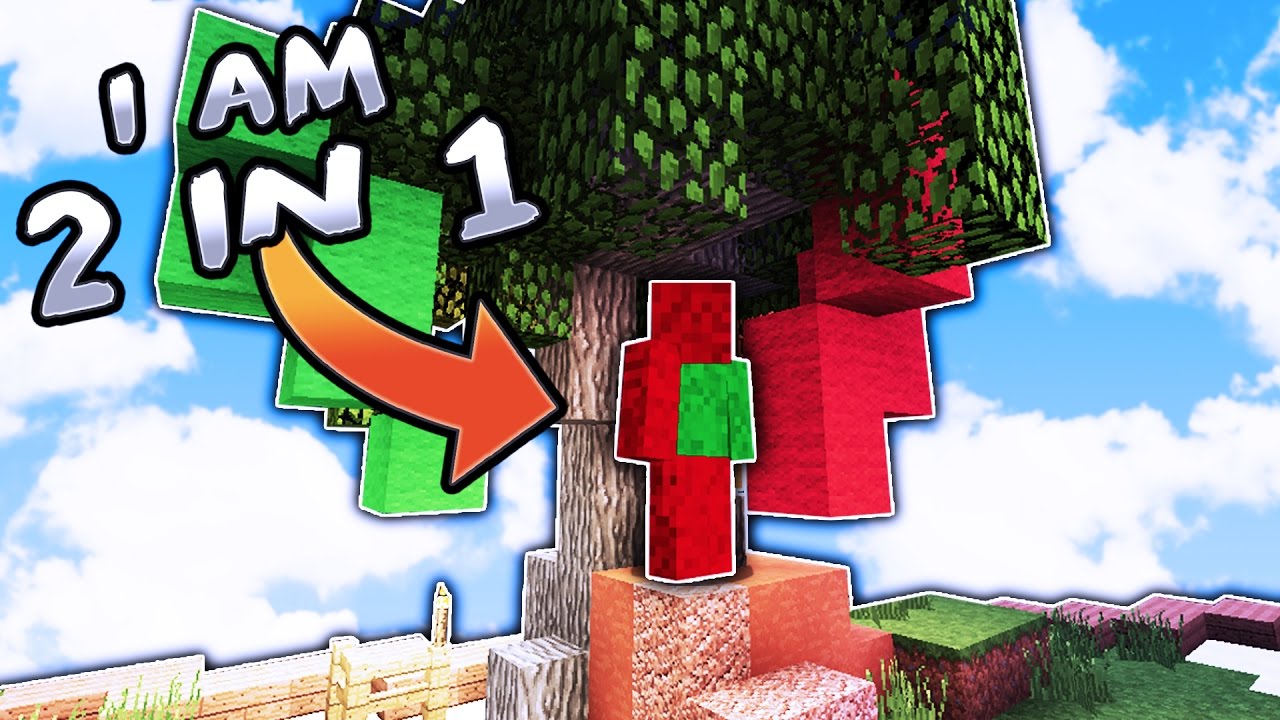 "I Am 2 in 1" - Minecraft SkyWars Trolling! (I Am Stone CHALLENGE ...
