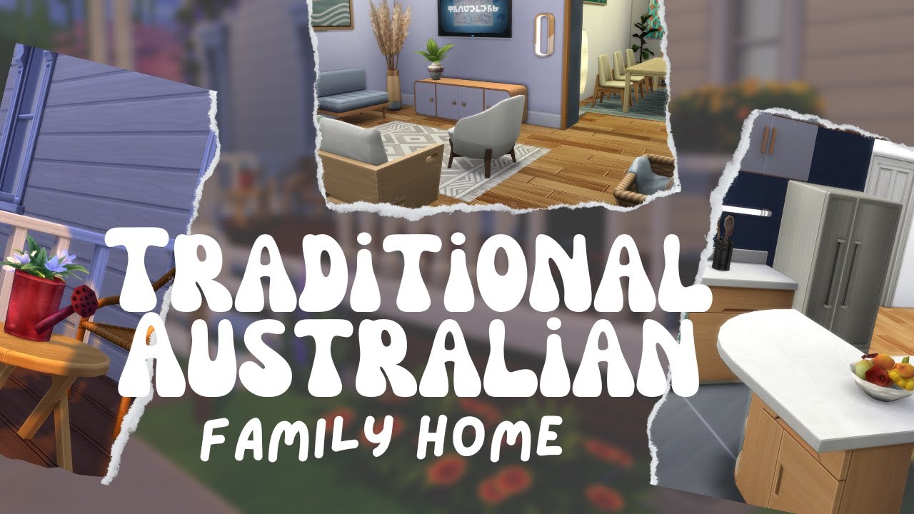 Sims 4 build - traditional Australian style home - YouTube