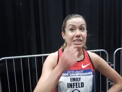 Emily Infeld After 2016 USATF Indoor 3000m - YouTube