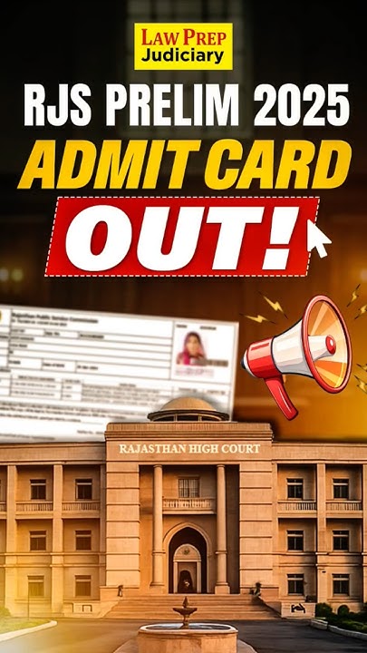 RJS Prelims 2025 Admit Card Out! #shorts - YouTube