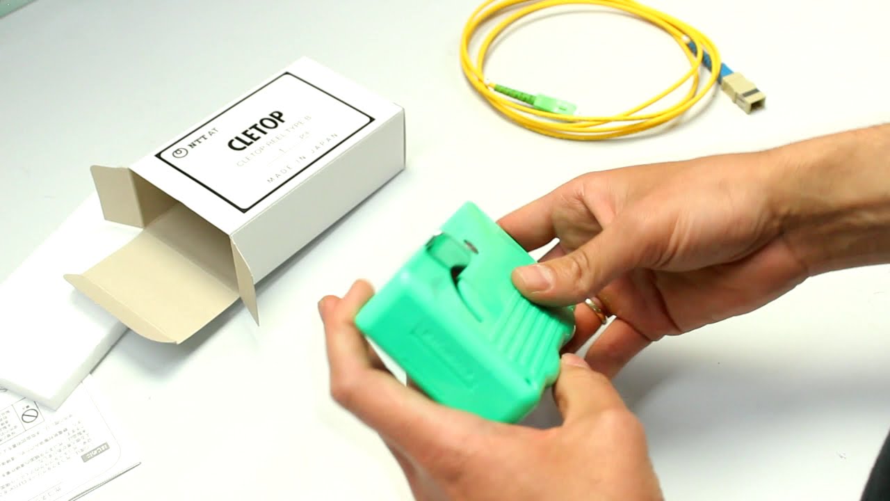 NTTAT CLETOP Type B Fibre Cleaner for MU, LC and MT Connectors - YouTube