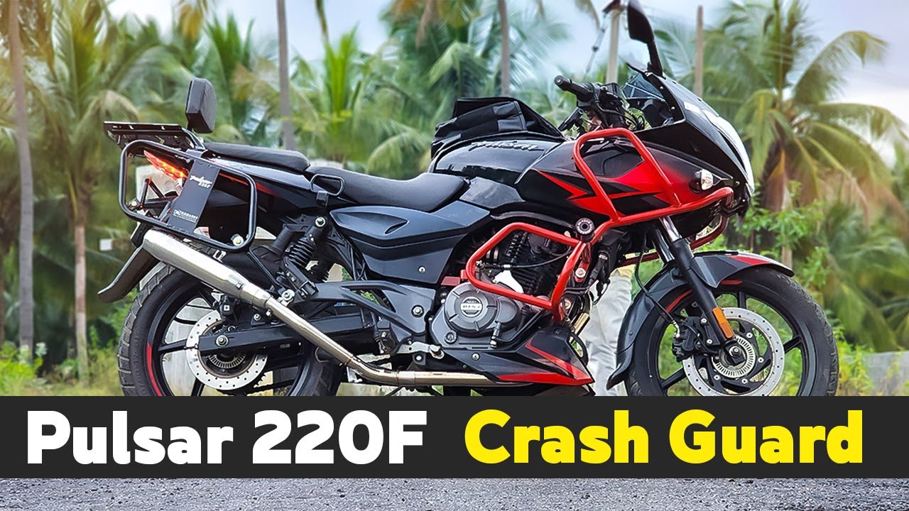 Pulsar 220F crash guard installation | Hi- Tech Engineering - YouTube
