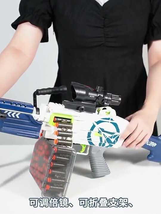 belt fed m249 machine gun nerf blaster #shorts - YouTube