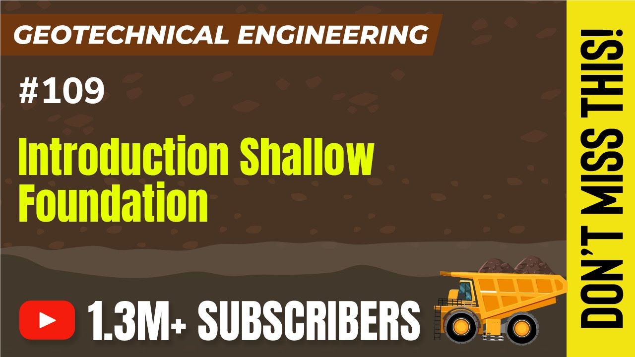 Introduction shallow foundation | Shallow Foundation | Geotechnical ...