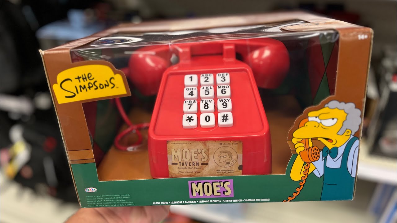 The Simpsons Moe's Tavern Prank Phone Unboxing and Review from JAKKS ...