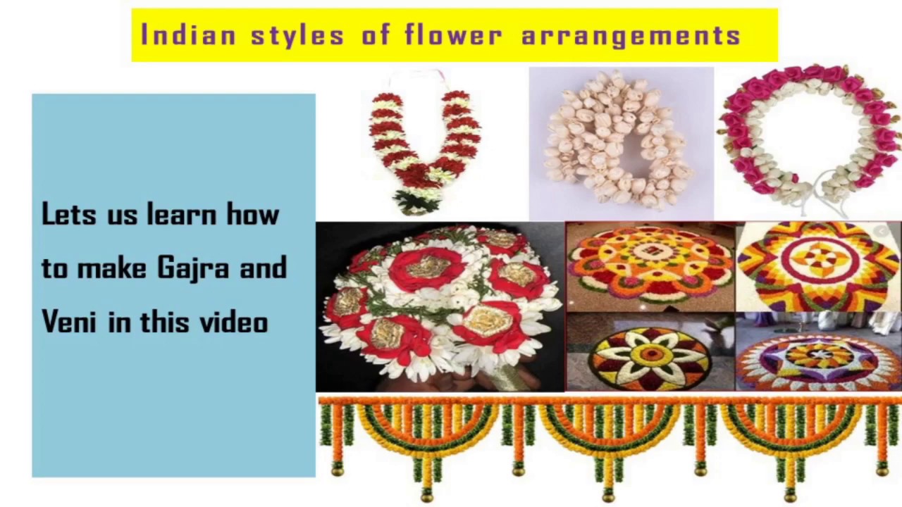 Indian Styles of Flower Arrangement - YouTube