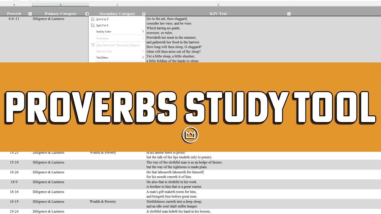 FREE Proverbs Study Tool Now Available! - YouTube