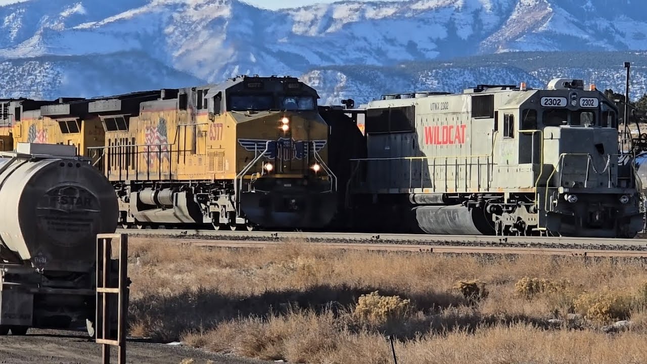A Union Pacific oil train pushing its train into the yard at Wildcat ...