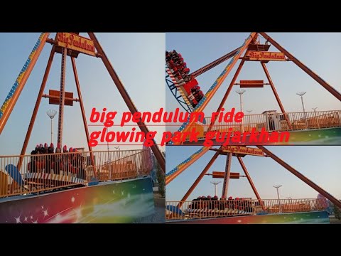 Pendulum ride |Jhula|Big pendulum ride in glow Park|Pendulum ride in ...