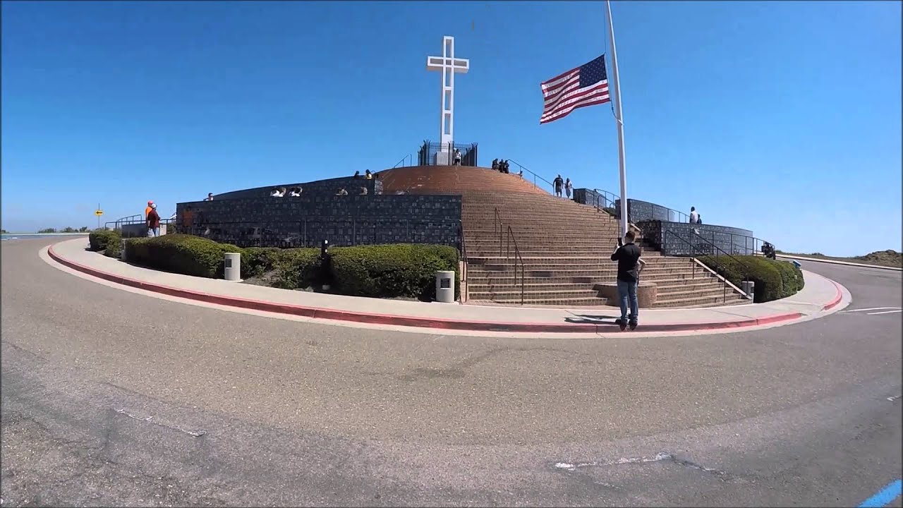 MOTORCYCLE RIDE TO MOUNT SOLEDAD in San Diego - YouTube