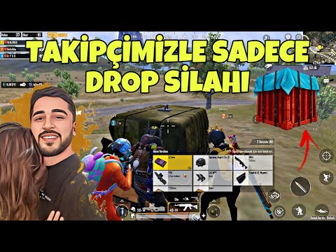 TAKİPÇİMİZLE SADECE DROP SİLAHLARIYLA OYNADIK, UTKU'NUN KISMETİNİ KAPATTIK! -PUBG MOBİLE