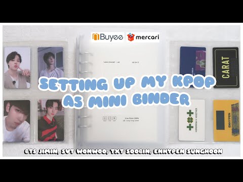 ☁️ setting up my A5 mini kpop binder - be on d | bts seventeen txt enhypen (ft buyee mercari japan)