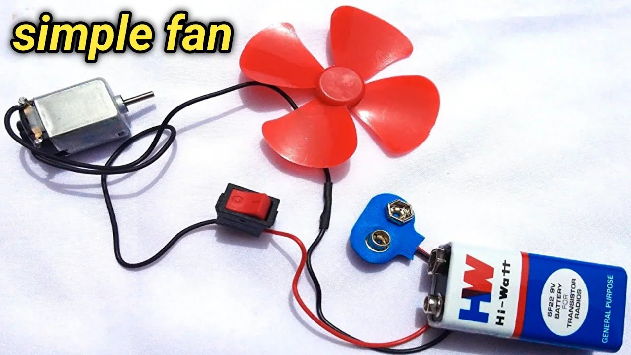 how to make dc fan with 9 volt || THANKS science || @SamarExperiment ...