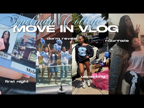 MOVE IN VLOG AT SPELMAN COLLEGE | unpacking, dorm reveal, first night, communal showers¿, etc!!