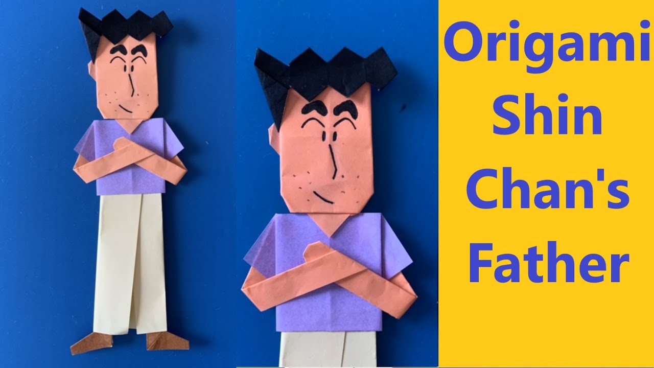 EP185 折り紙クレヨンしんちゃんのお父さん Origami Crayon Shin Chan's Father พับกระดาษพ่อ ...