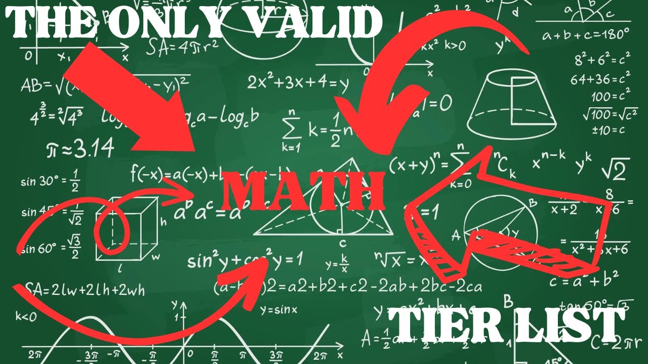 The ONLY valid MATH TIER LIST - YouTube