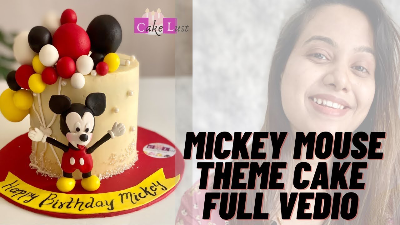 How to make Mickey Mouse theme cake…Mickey mouse fondant topper…Fondant balls..FULL VEDIO ...