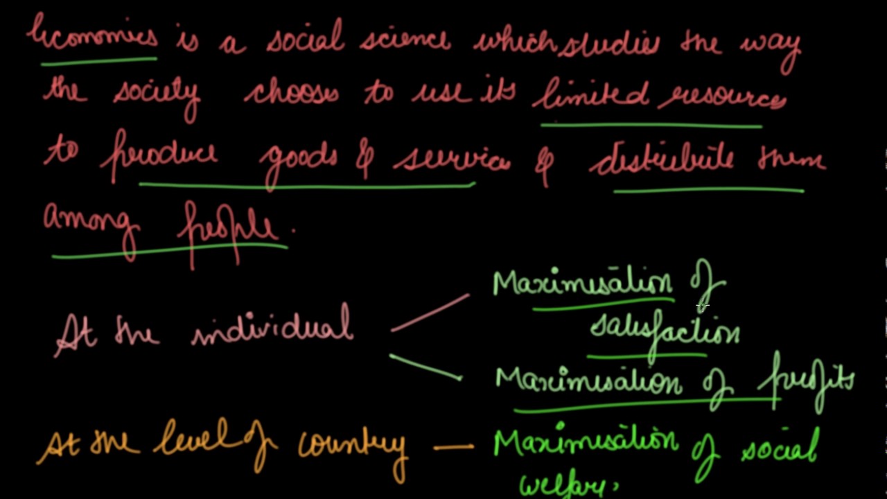 Economics An Overview | Class 12 Microeconomics Introduction to ...