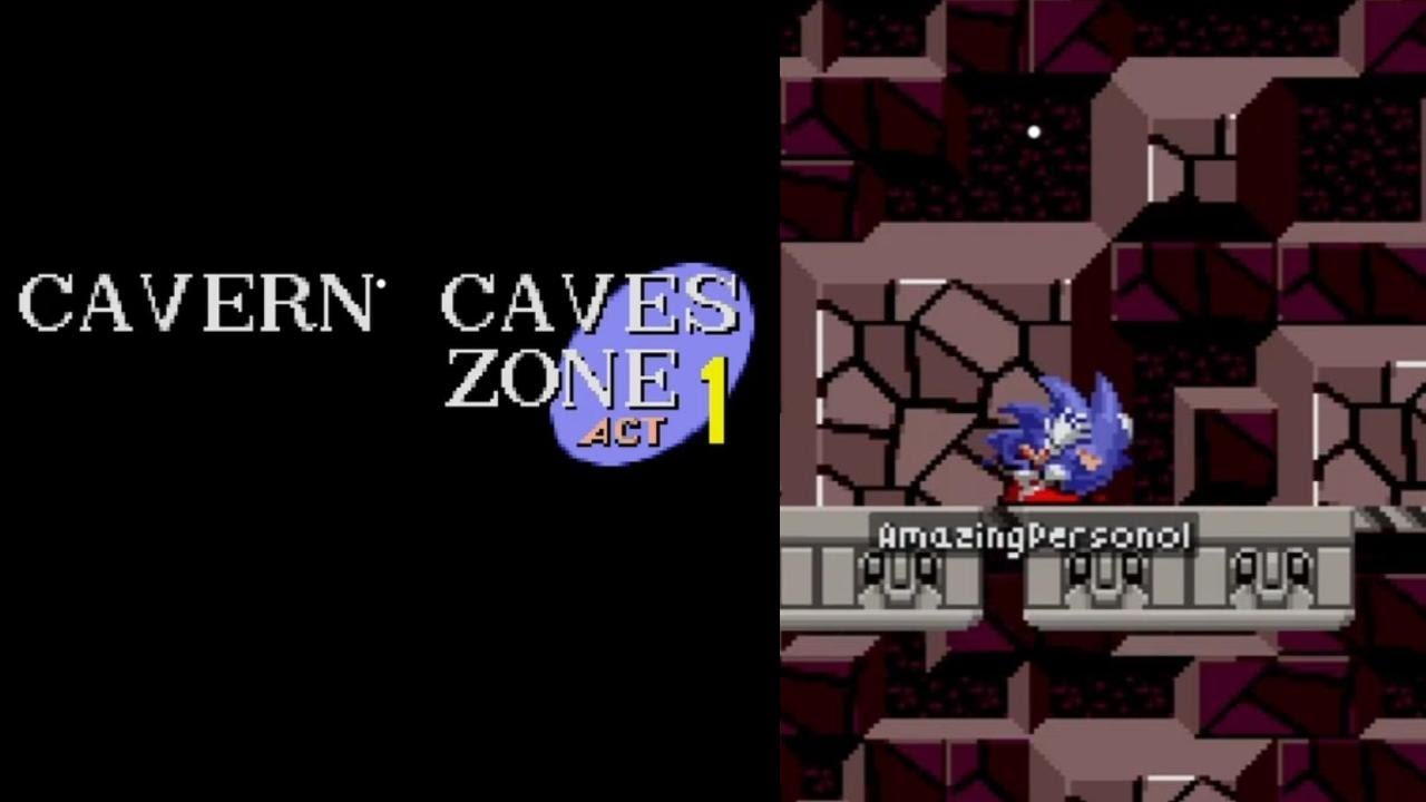 Classic Sonic Simulator V12 - Cavern Caves Zone Act 1 (@SegaForever91s ...