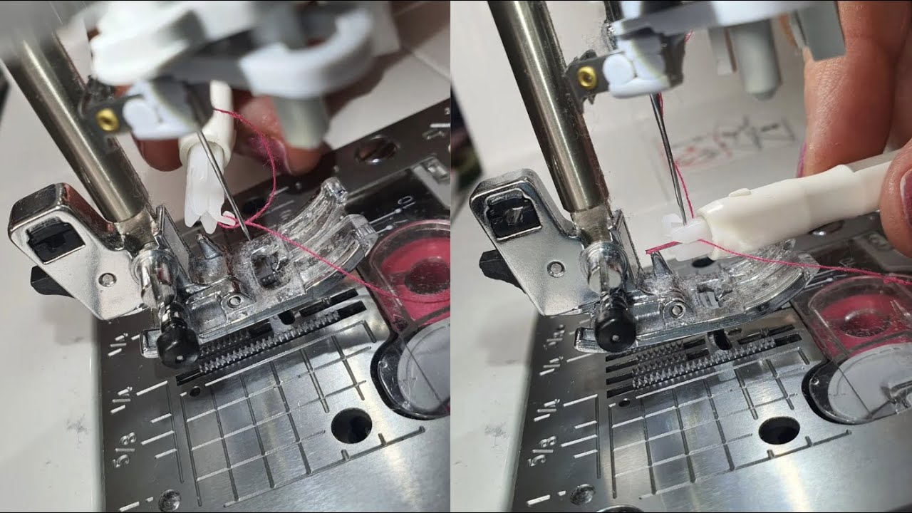 How to use the Hemline Sewing Machine Needle Threader - Always Knitting ...