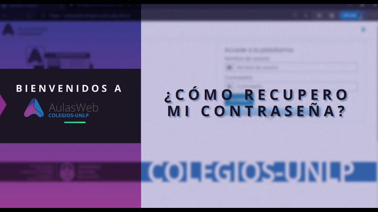Recuperar Contraseña - AulasWeb Colegios y Formación - YouTube