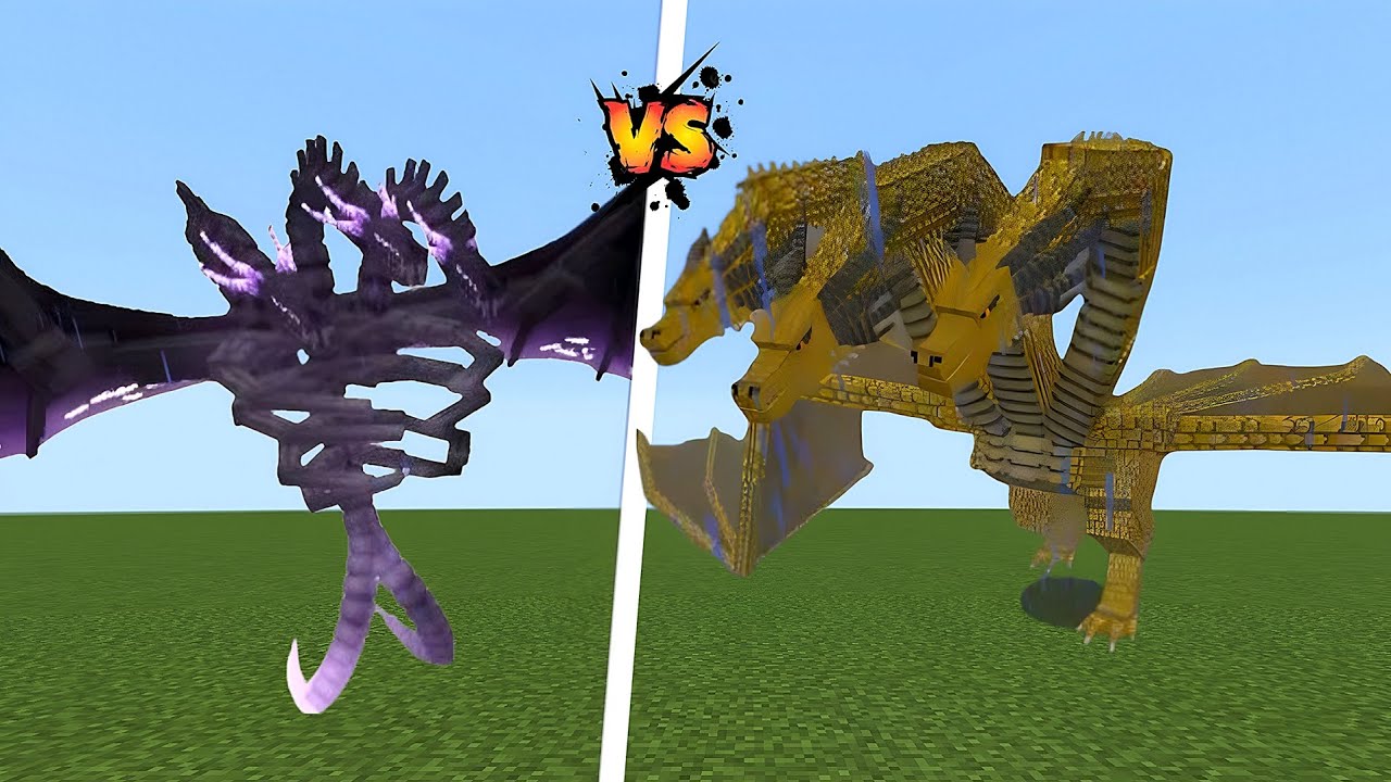 Titanus Ghidorah vs Wither Ghidorah in minecraft PE - who is stronger ...
