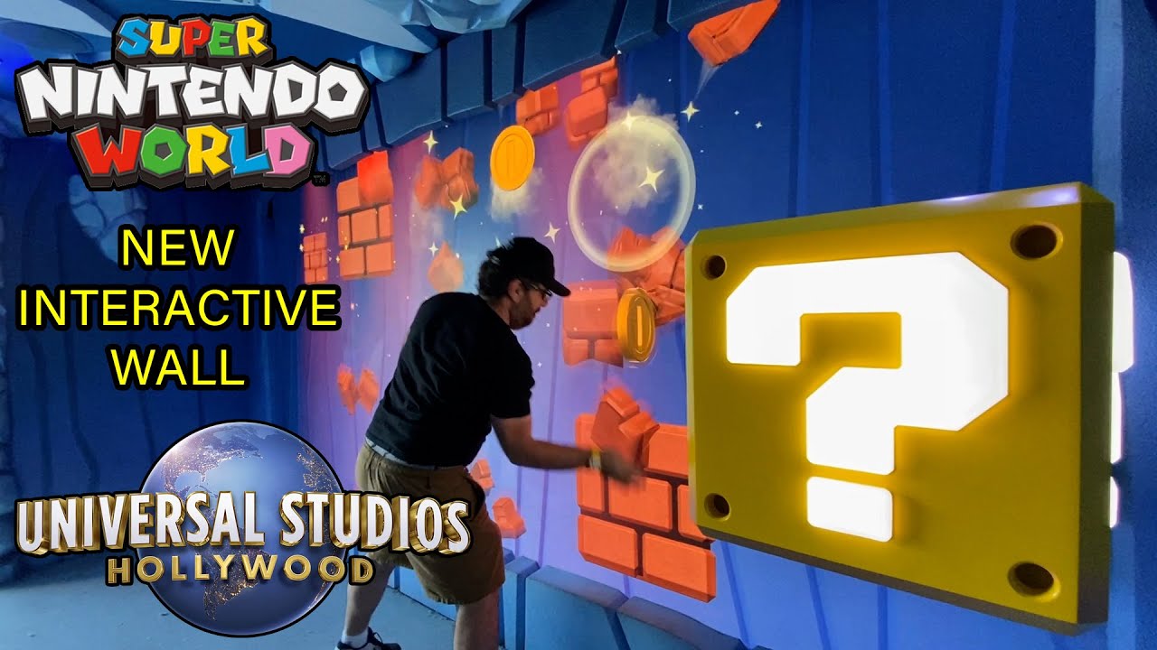 New interactive wall at Super Nintendo World - Universal Studios ...