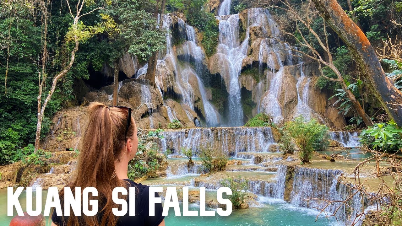KUANG SI FALLS, the most beautiful waterfall in Luang Prabang | LAOS 🇱🇦 ...