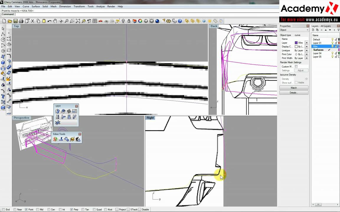 Mc Neel Rhinoceros Car modeling tutorial part 17 - YouTube