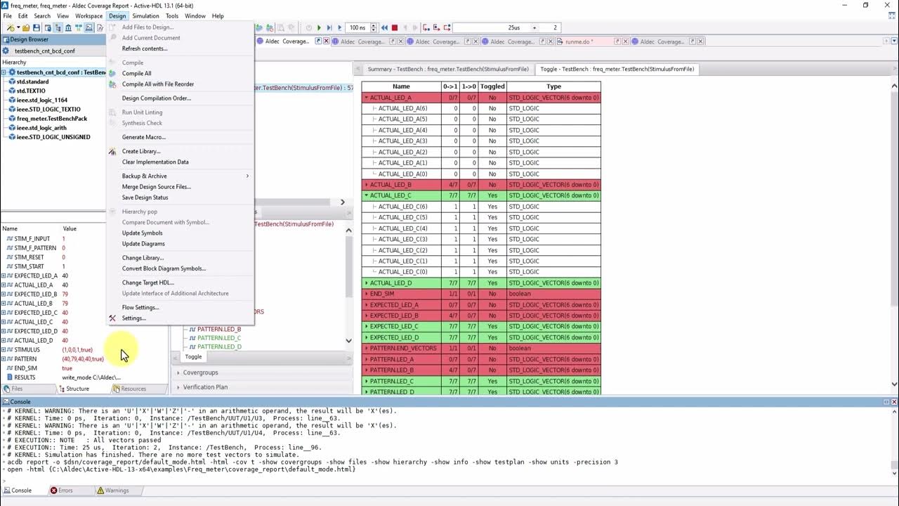 2.9 - Active-HDL™ (v13.1) Debugging: Toggle Coverage - YouTube