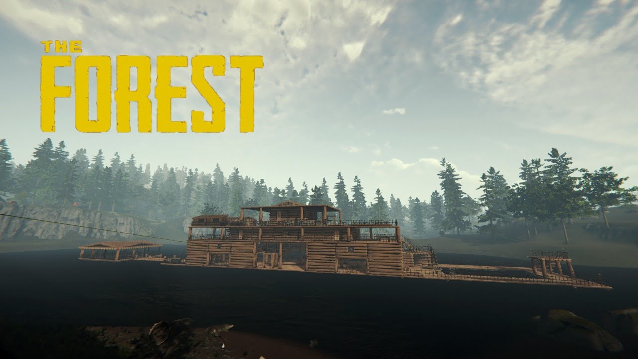 The Forest - Additions to Center Lake build. - YouTube
