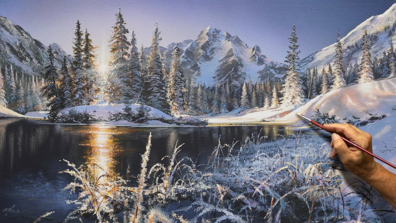"Winter morning" Acrylic painting. Artist - Viktor Yushkevich. #160 ...