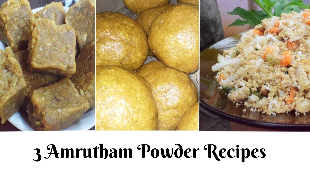 3 Amrutham Powder/ NutriMix Recipes | Amrutham podi recipes Malayalam ...
