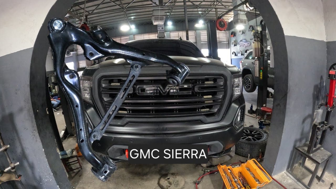 front lower control arm and ball joint replacement ... GMC sierra ...
