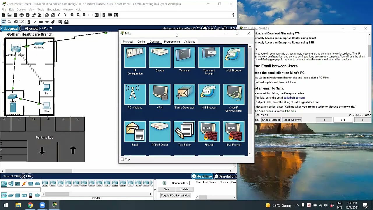[Cybersecurity Essentials] Packet Tracer - Communicating in a Cyber ...