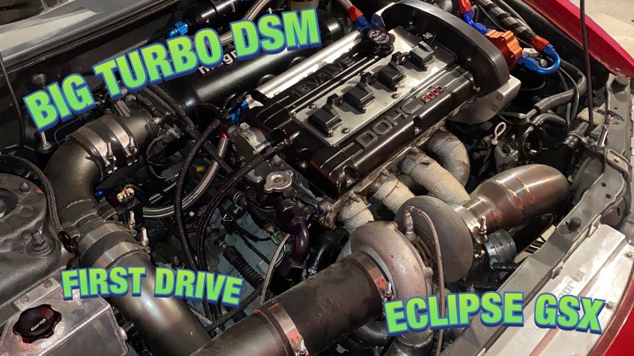 BIG TURBO DSM (ECLIPSE GSX) FIRST DRIVE/REVEAL, 6870 PTE TURBO - YouTube
