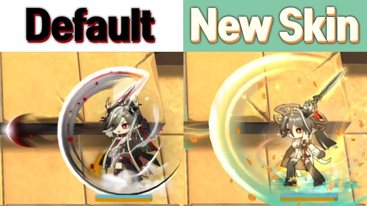 [Arknights] Qiubai 「Wine-Flushed Is Woods of Rime」 Skin VS Default Skin ...