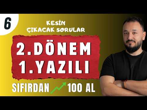 6.Sınıf Matematik 2.Dönem 1.Yazılı MEB Ortak Sınav Soruları | SIFIRDAN 100 AL !