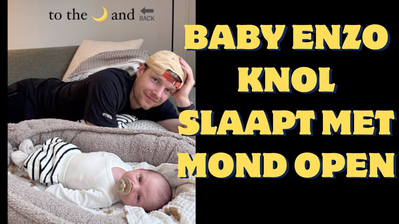 Baby Enzo Knol slaapt met zijn mond open - YouTube