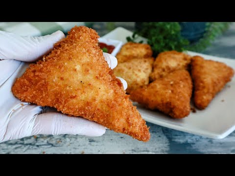 Yoğurmadan veya hamur yapmadan!  Anında çıtır Ramazan samosa |  Ramazan Yemekleri # 9