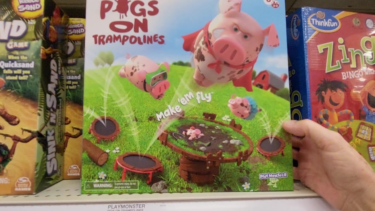 Pigs On Trampoline Game - Funny Games to Play - YouTube