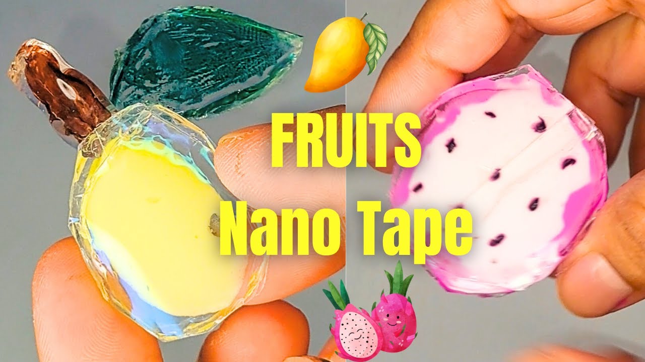 DIY Fruits🥭🍓 Squishy with Nano Tape! - YouTube