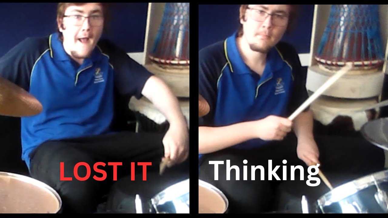 I can't think and play Drums - YouTube