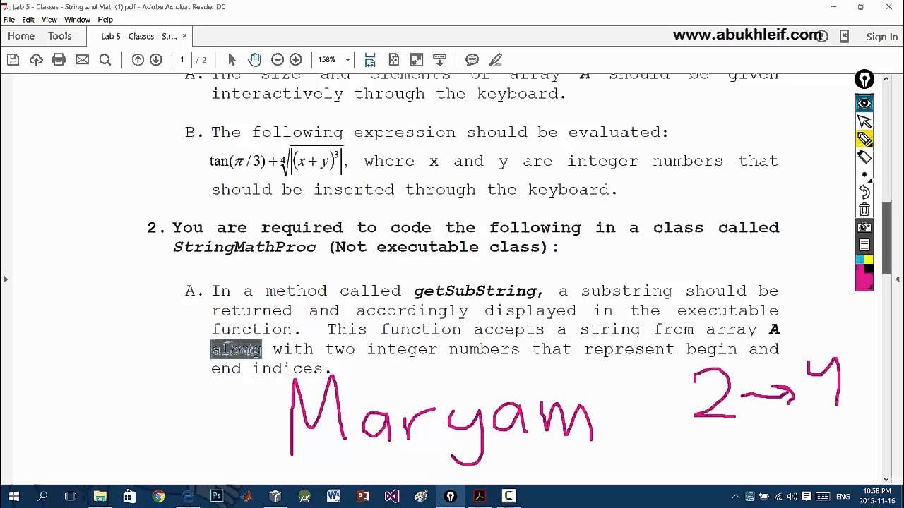 JU Java Lab 5 - Classes: String and Math - YouTube