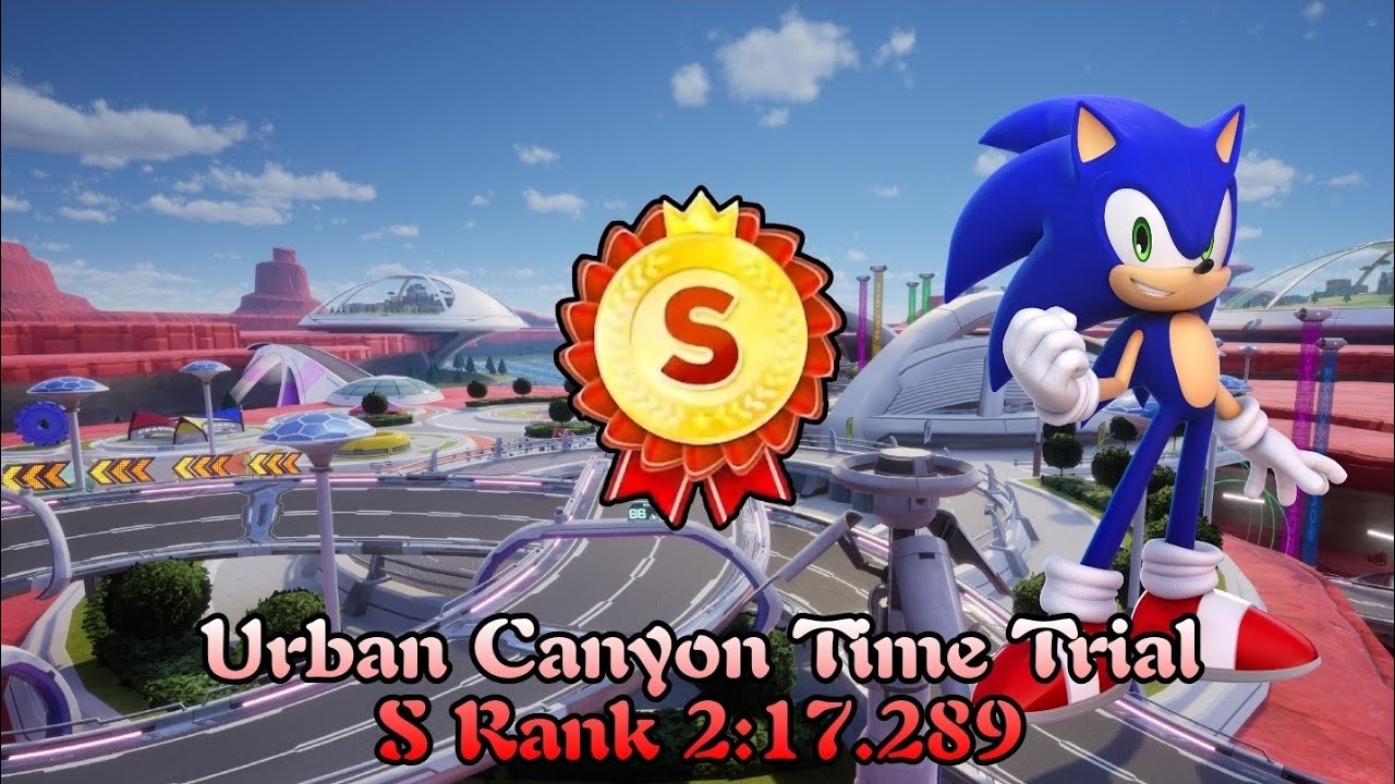 Sonic Racing Crossworlds - Urban Canyon Time Trial S Rank| Super Sonic ...