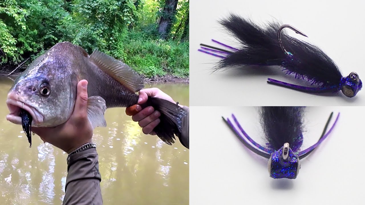 The Creature Of The Deep Bass Jig Fly & A Big Freshwater Drum! - YouTube
