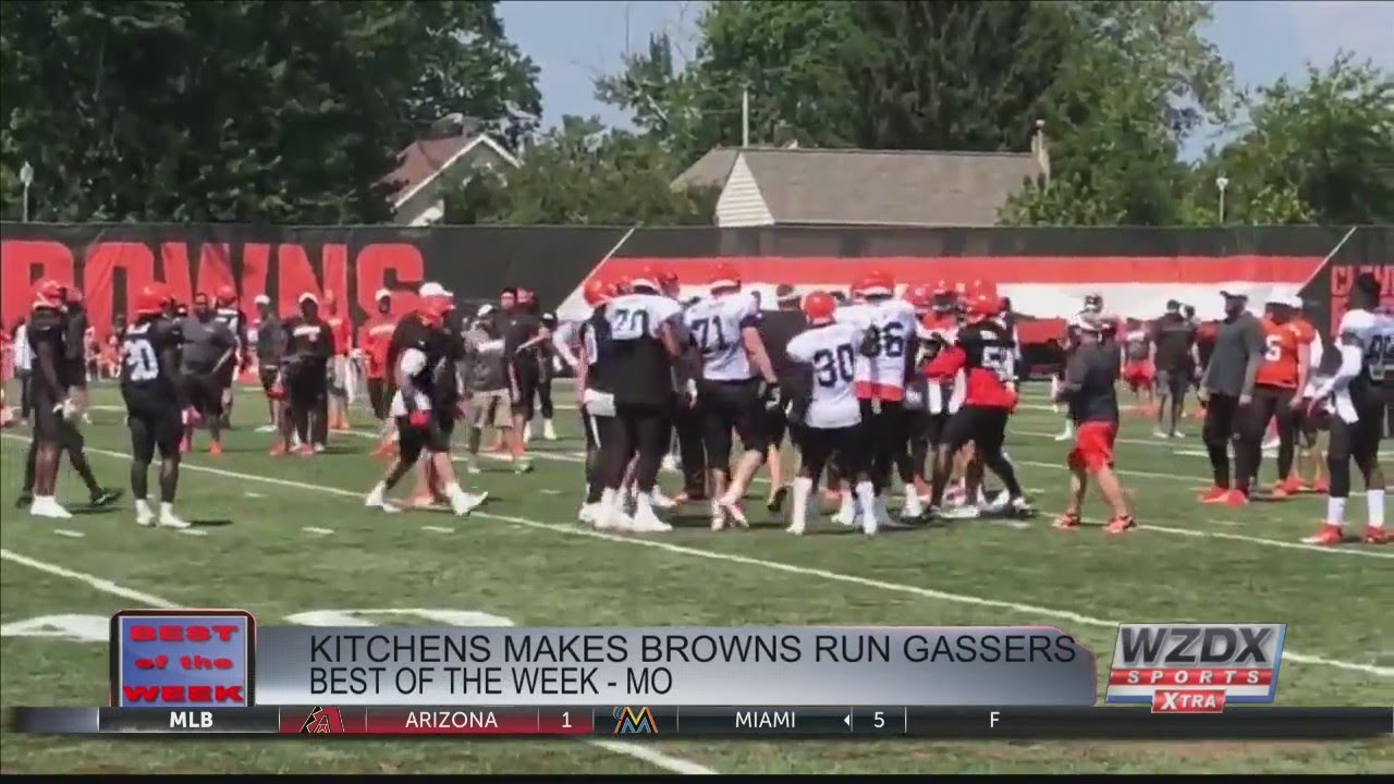 Freddie Kitchens makes Browns players run "gassers" as discipline - YouTube